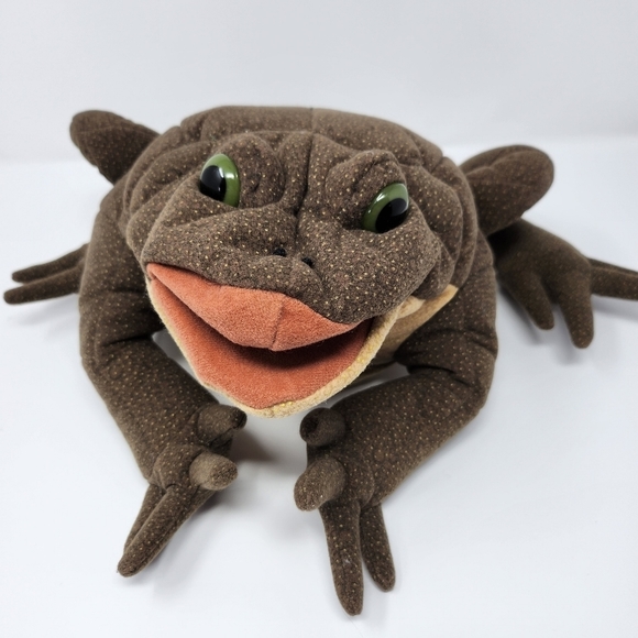 Folktails | Toys | Folktails Large Hand Puppet Toad Bull Frog Green ...